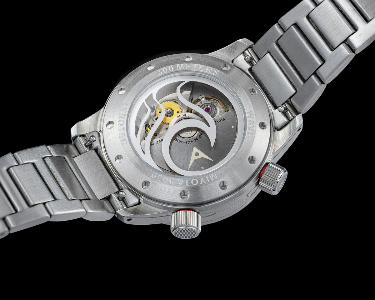 Black label - Wave textured dial edition – Aerotec Watches