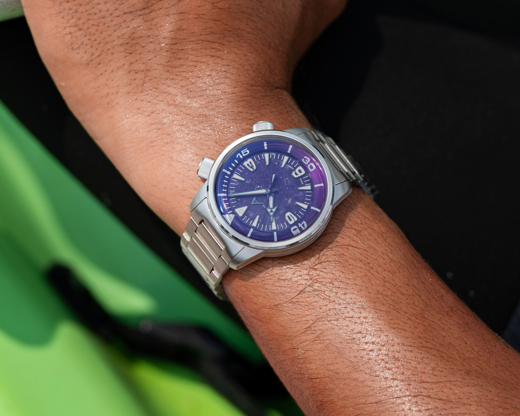 Black label - Wave textured dial edition – Aerotec Watches